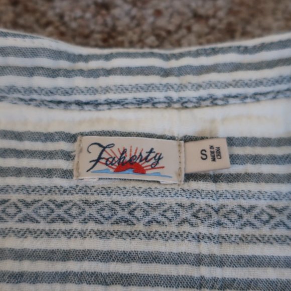 Faherty | Tops | Faherty Dream Desmond Organic Cotton Top Size S Cream ...